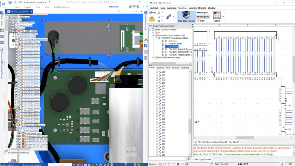 Progettazione circuiti elettrici | Solid Edge Wiring Design